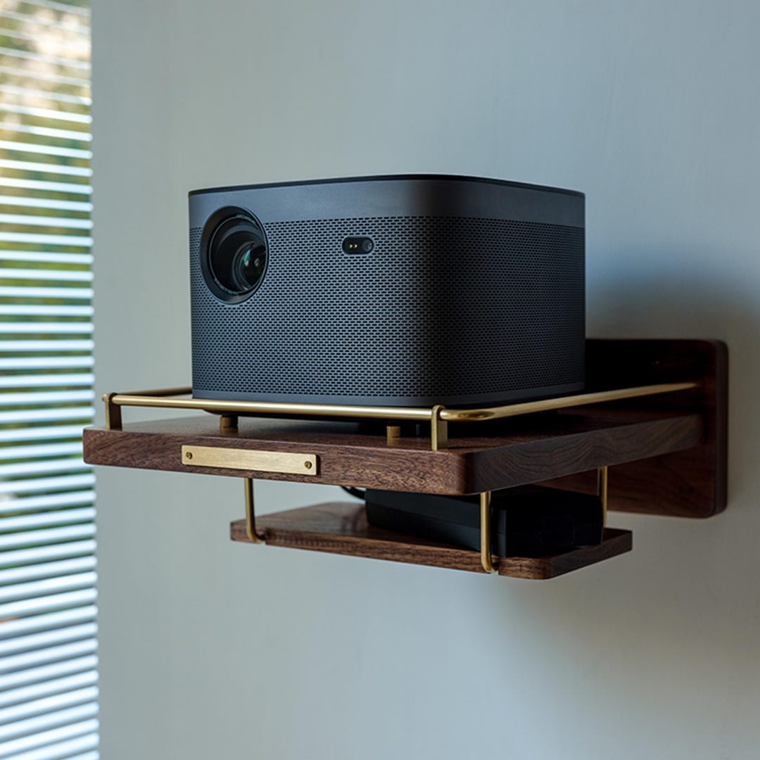 Natural Solid Wood Projector Stand, Projector Storage Rack, Wooden ...