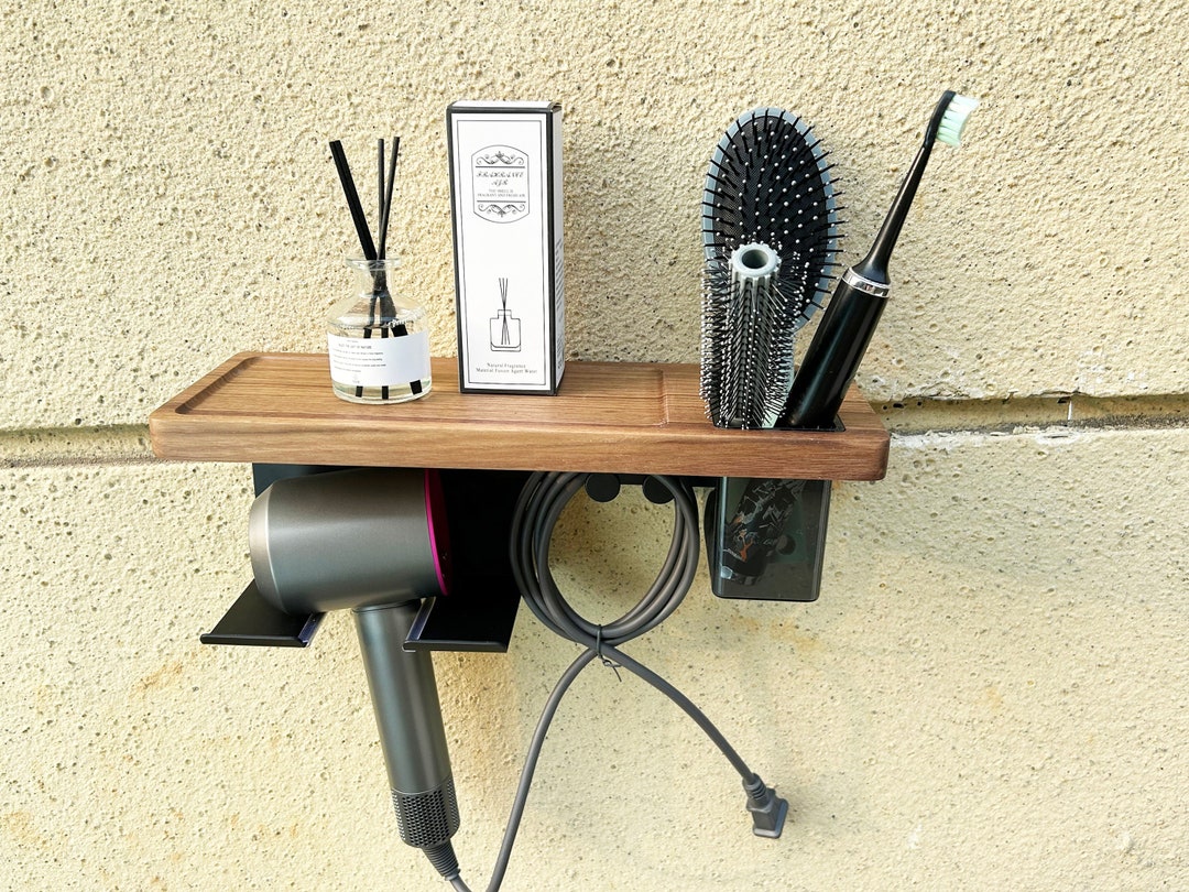 Dyson Curling Iron Rack, Shelving, Dyson Hair Dryer Hanger, Solid Wood ...