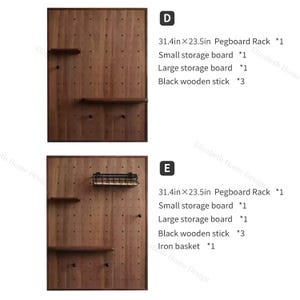 Black Walnut Pegboard Storage Rack, Black Walnut Pegboard Rack ...