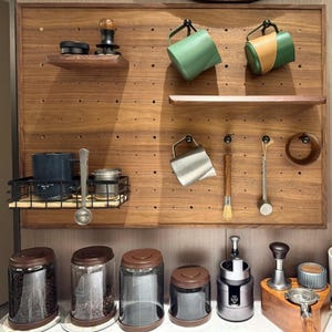 Black Walnut Pegboard Storage Rack, Black Walnut Pegboard Rack ...