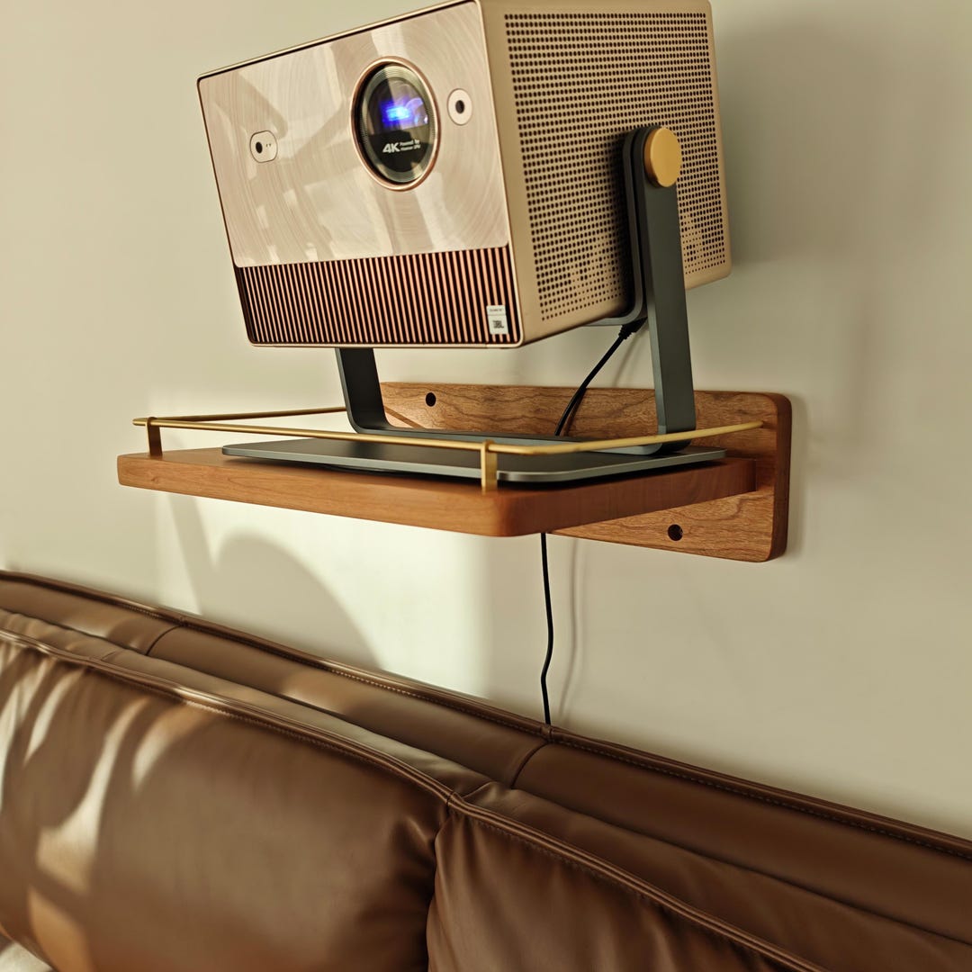 Solid Wood Projector Platform, Wall-mounted Projector Storage Rack ...
