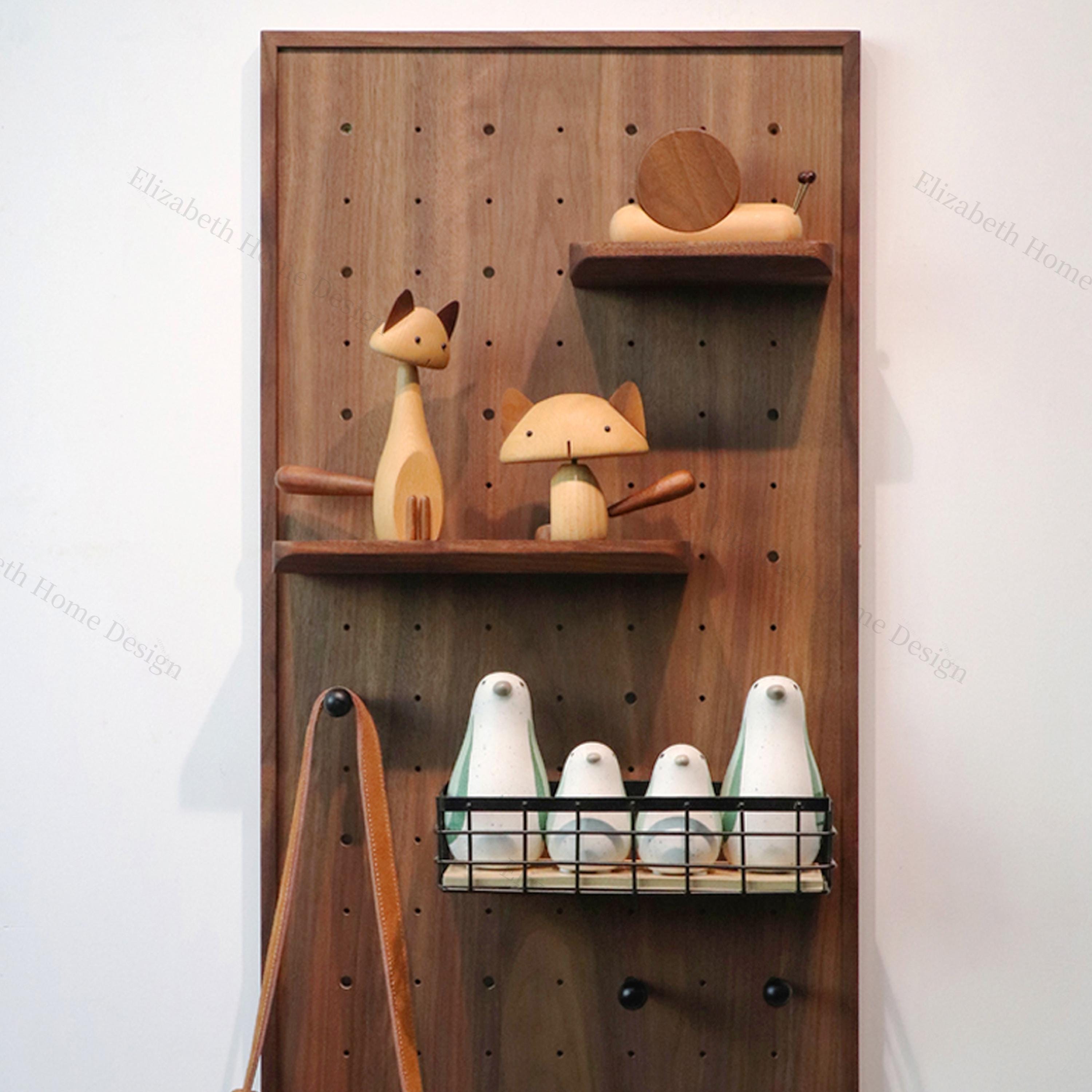 Black Walnut Pegboard Storage Rack, Black Walnut Pegboard Rack ...