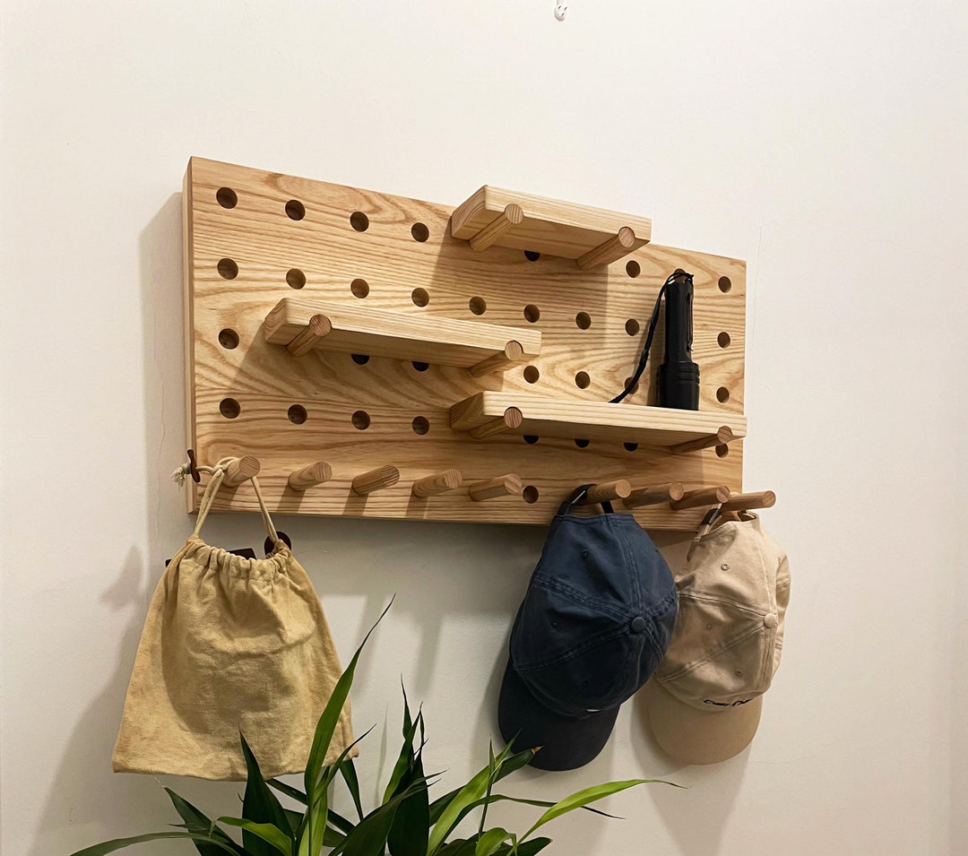 Multi-material Wooden Wall Shelf Set,adjustable DIY Storage Rack,living ...