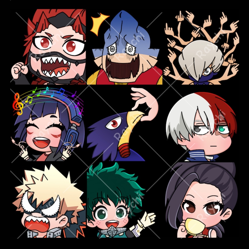 My Hero Academia Emotes - Etsy