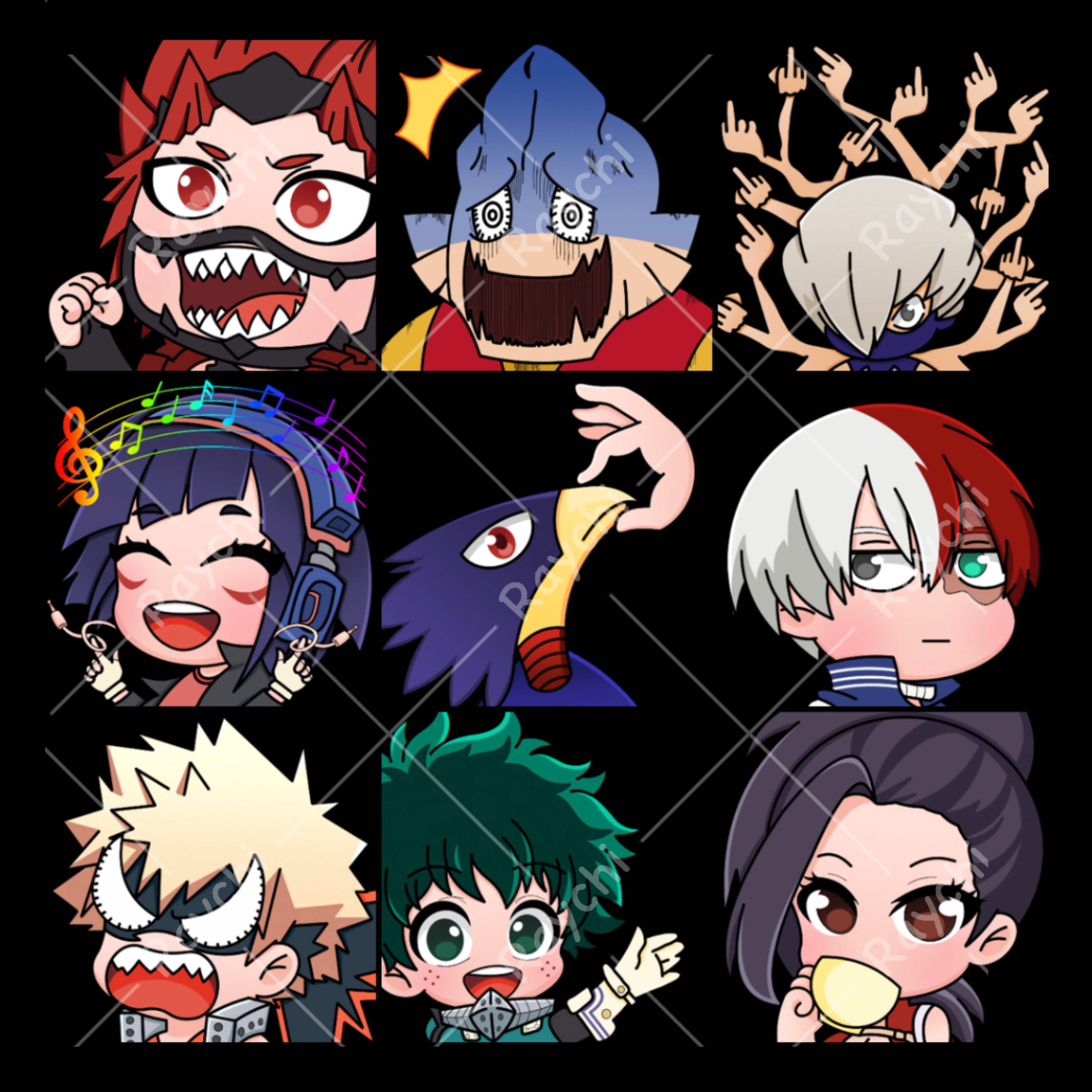 My Hero Academia Emotes - Etsy