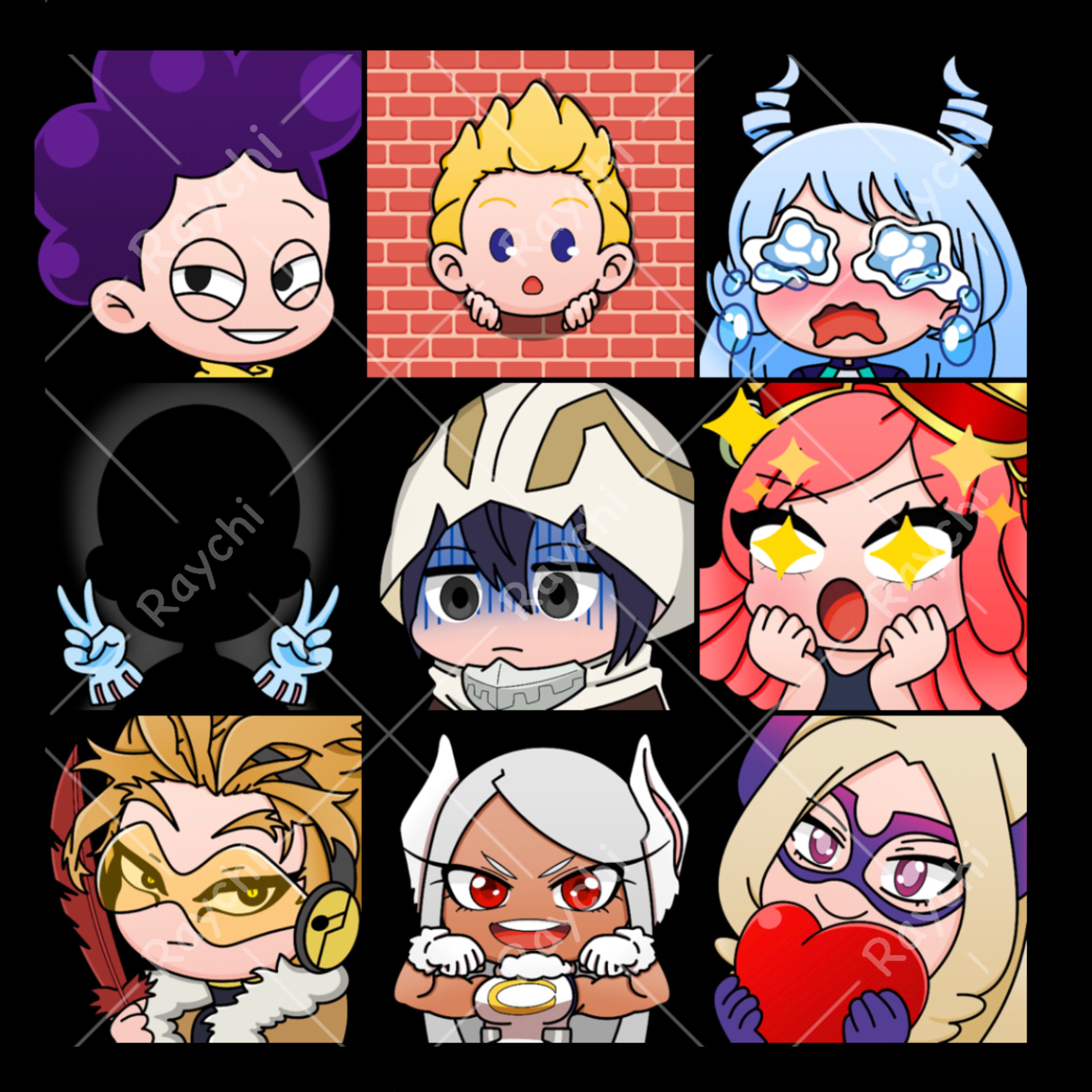 My Hero Academia Emotes - Etsy