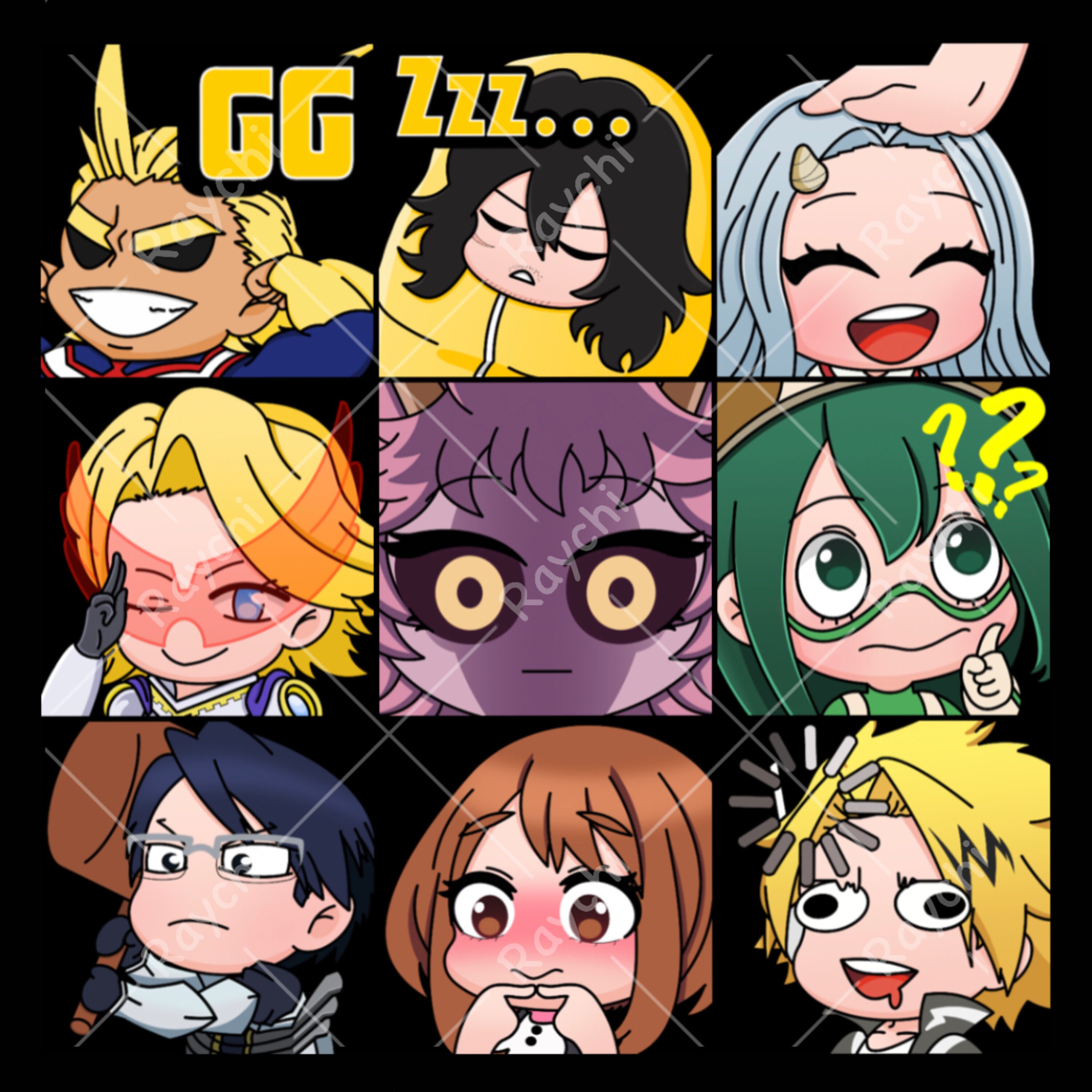 My Hero Academia Emotes - Etsy