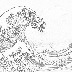 72 Classic Japanese Art Colouring Pages for Relaxation - Etsy