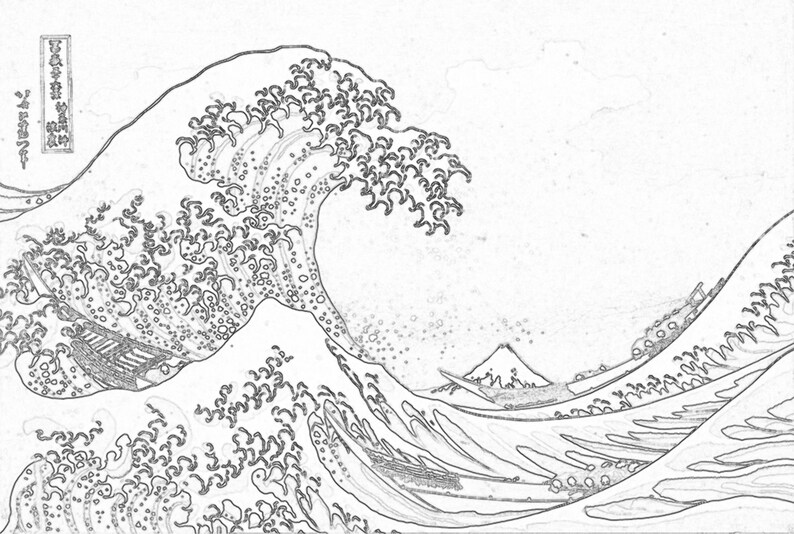 72 Classic Japanese Art Colouring Pages for Relaxation - Etsy