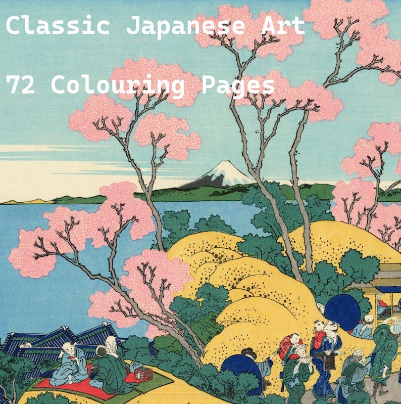 72 Classic Japanese Art Colouring Pages for Relaxation - Etsy