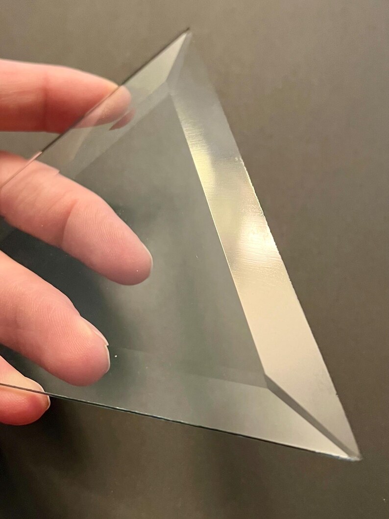 Triangle Beveled Glass 5 Inch - Etsy