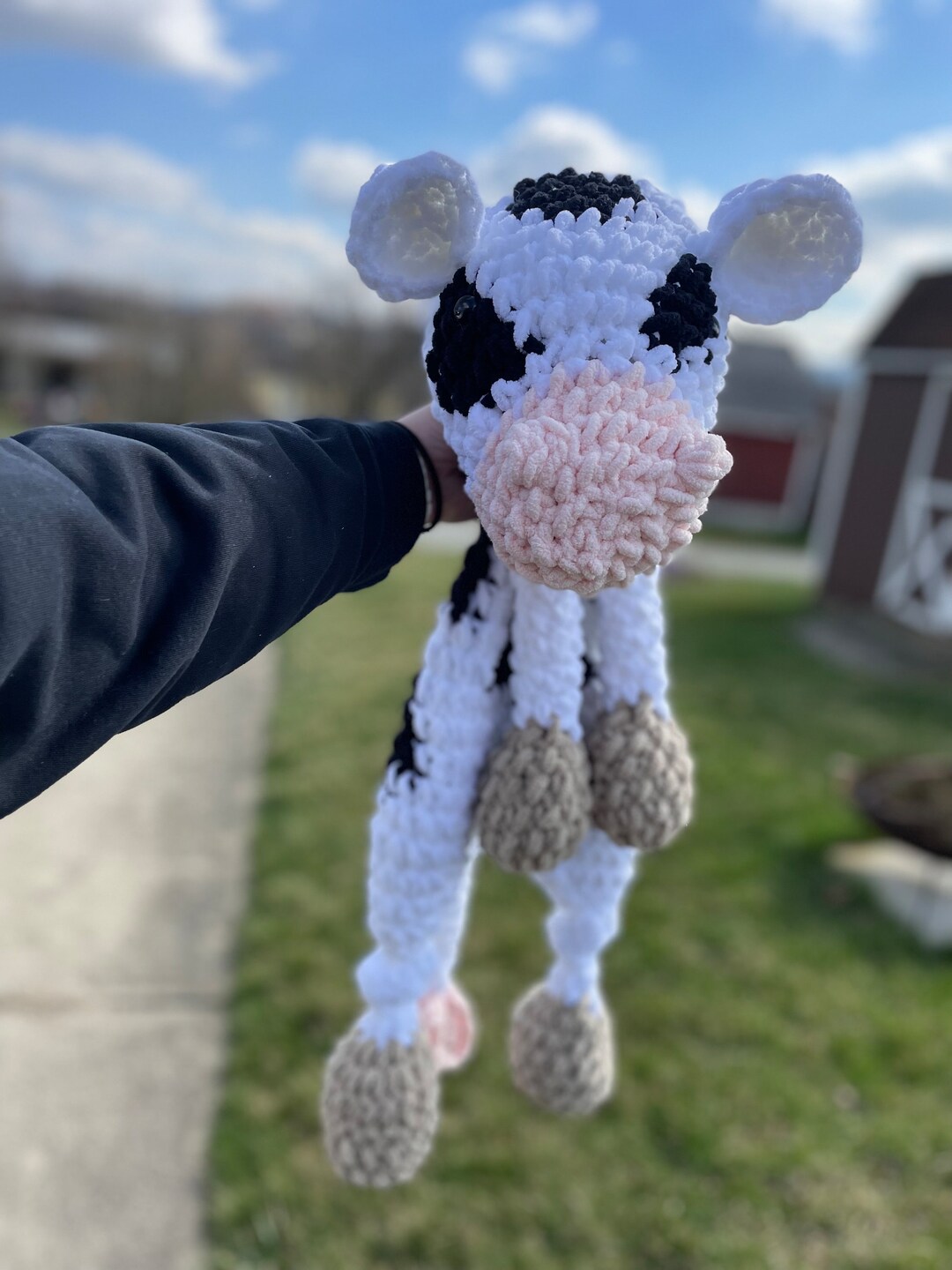 Crochet Cow Large Farming Farm Nursery Western Nursery Crochet Lovey ...
