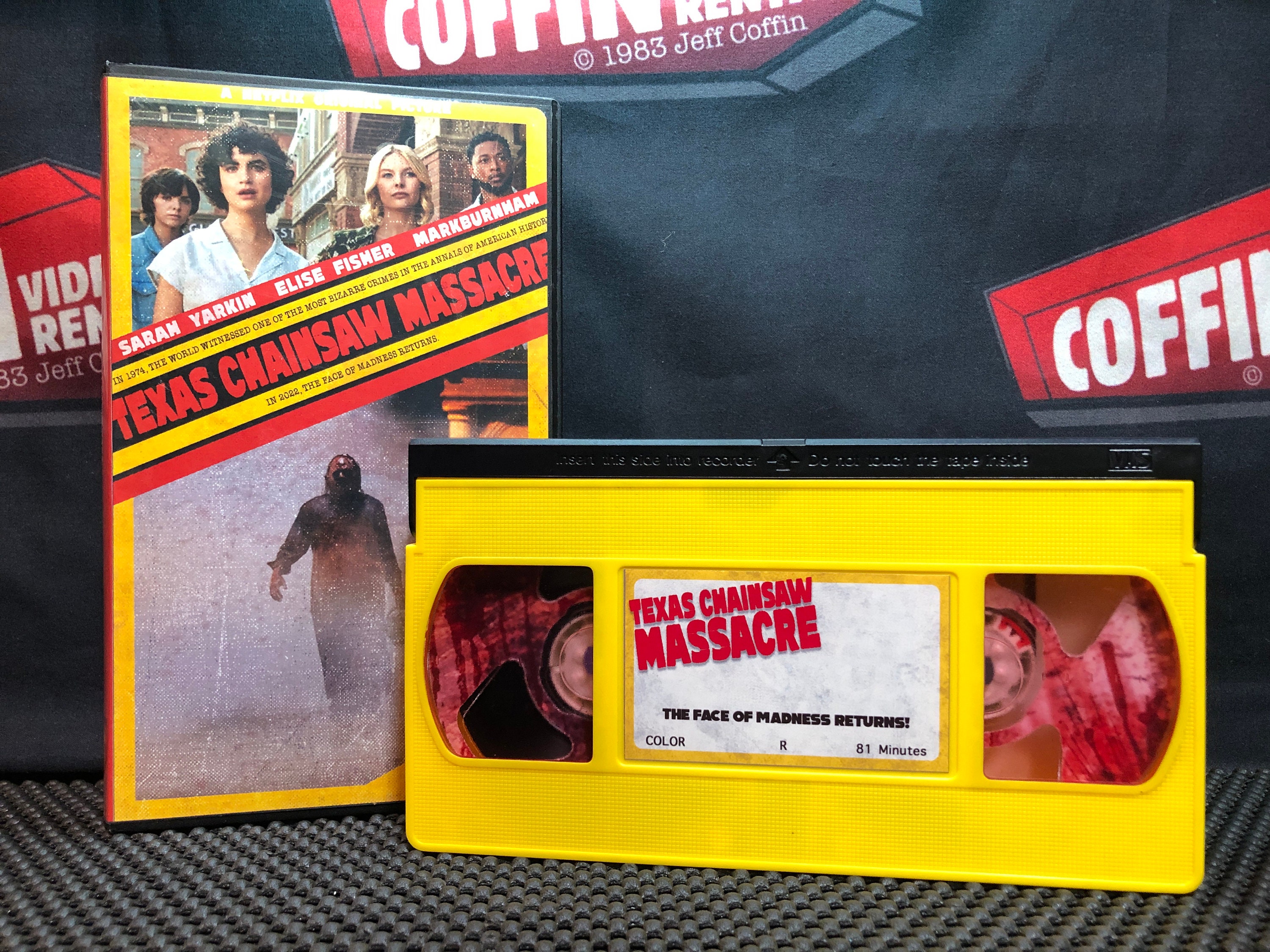 Texas Chainsaw Massacre 2022 custom VHS Tape Coffin Video Rentals - Etsy