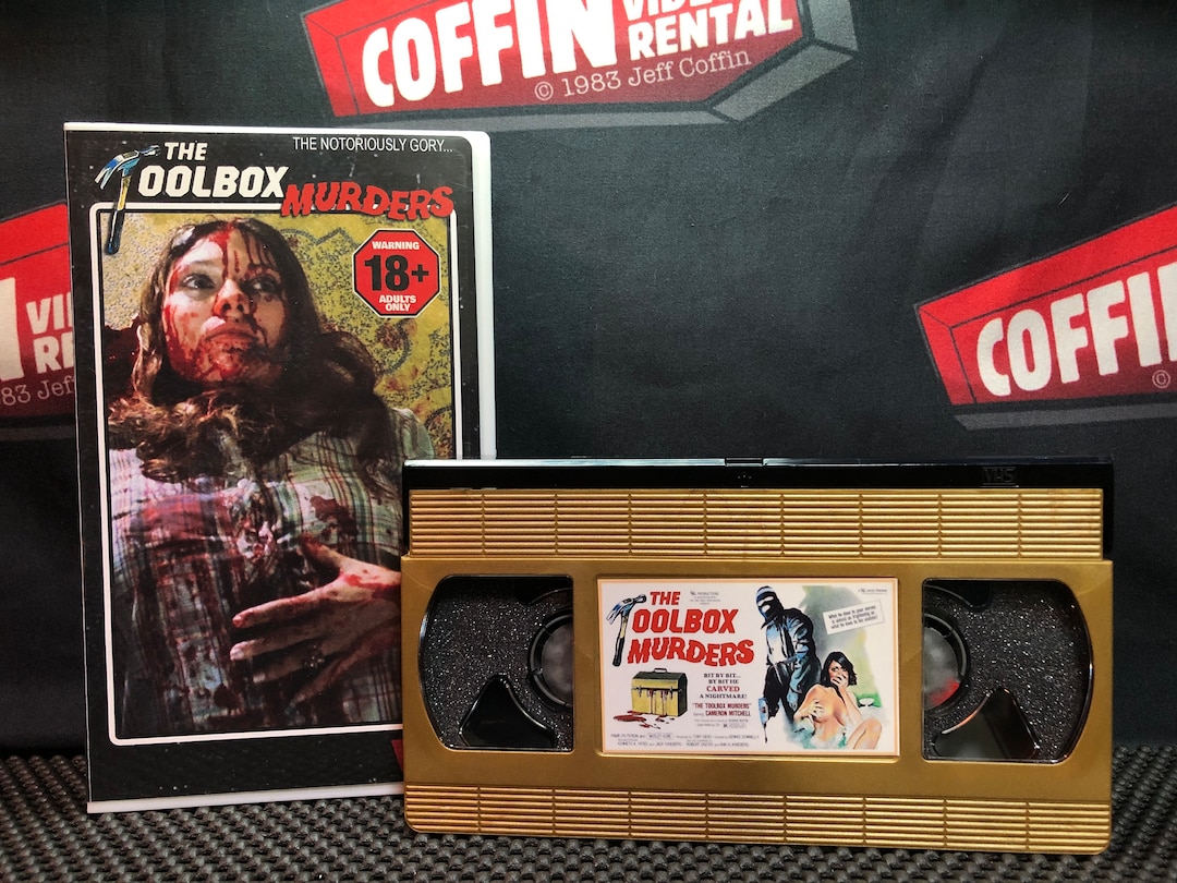The Toolbox Murders 1978 custom VHS Tape Coffin Video Rentals - Etsy