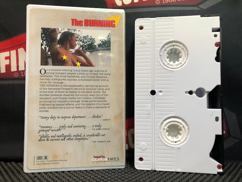 The Burning 1981 custom VHS Tape Coffin Video Rentals - Etsy