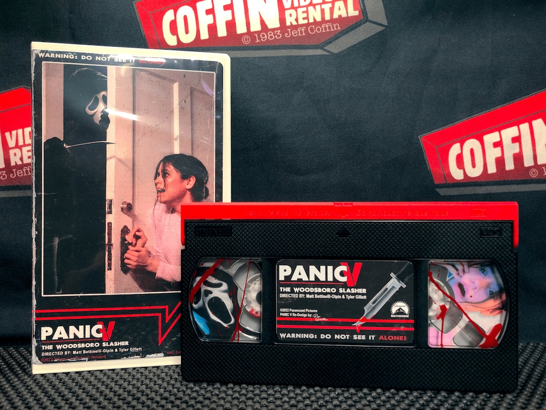Panic V scream 2022 custom VHS Tape Coffin Video Rentals - Etsy