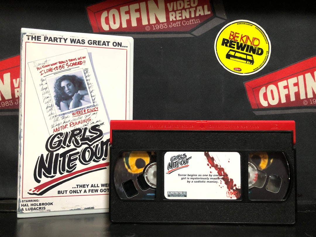 Girls Nite Out 1982 custom VHS Tape Coffin Video Rentals - Etsy