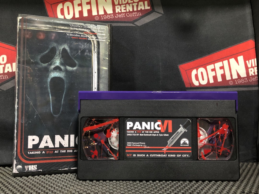 Panic VI "scream" (2023) "custom VHS Tape" - Coffin Video Rentals - Etsy