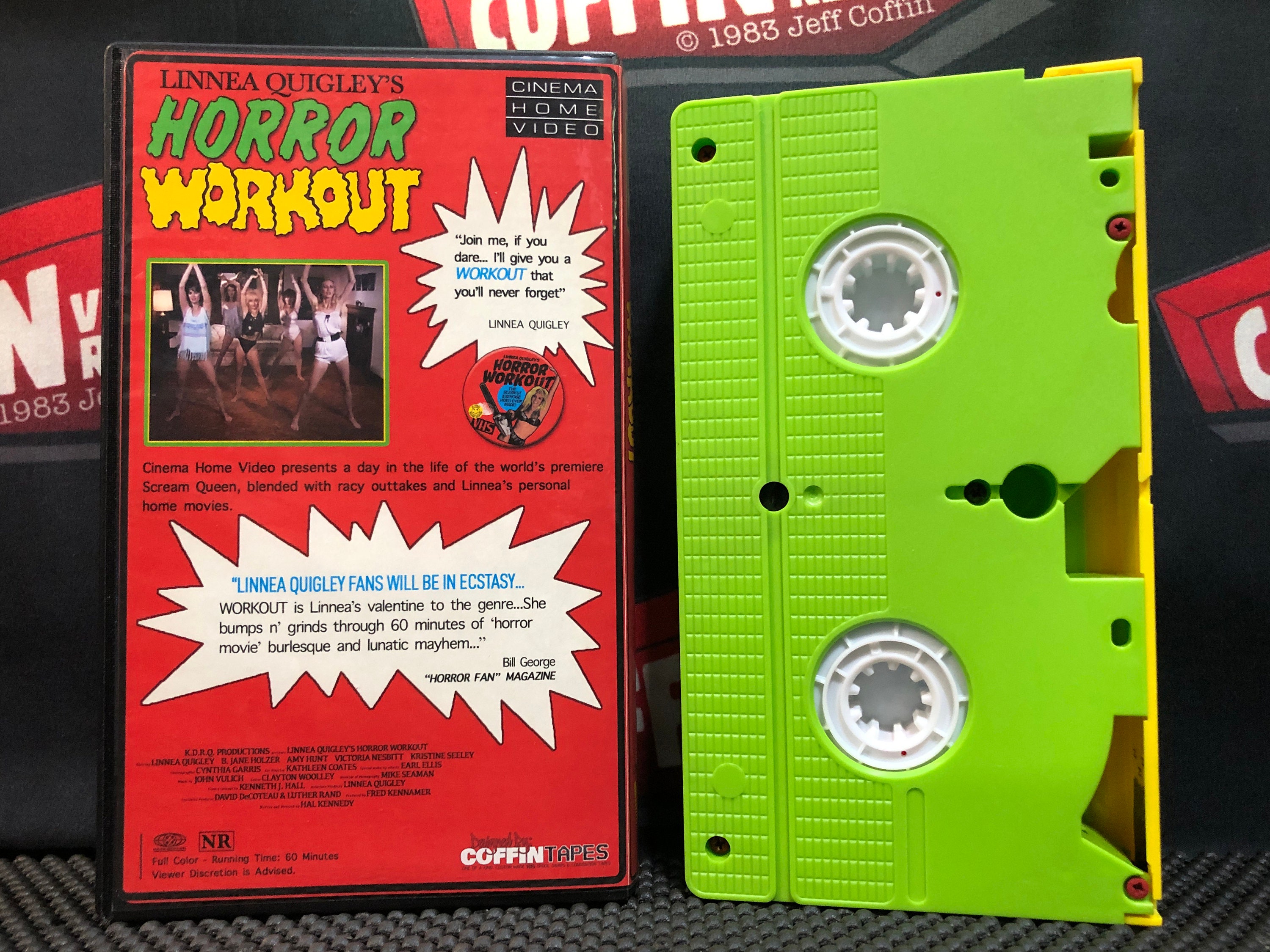 Linnea Quigley's Horror Workout 1990 custom VHS Tape Coffin Video ...