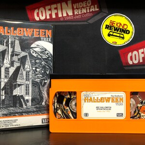 The Halloween Tree 1993 custom VHS Tape Coffin Video Rentals - Etsy