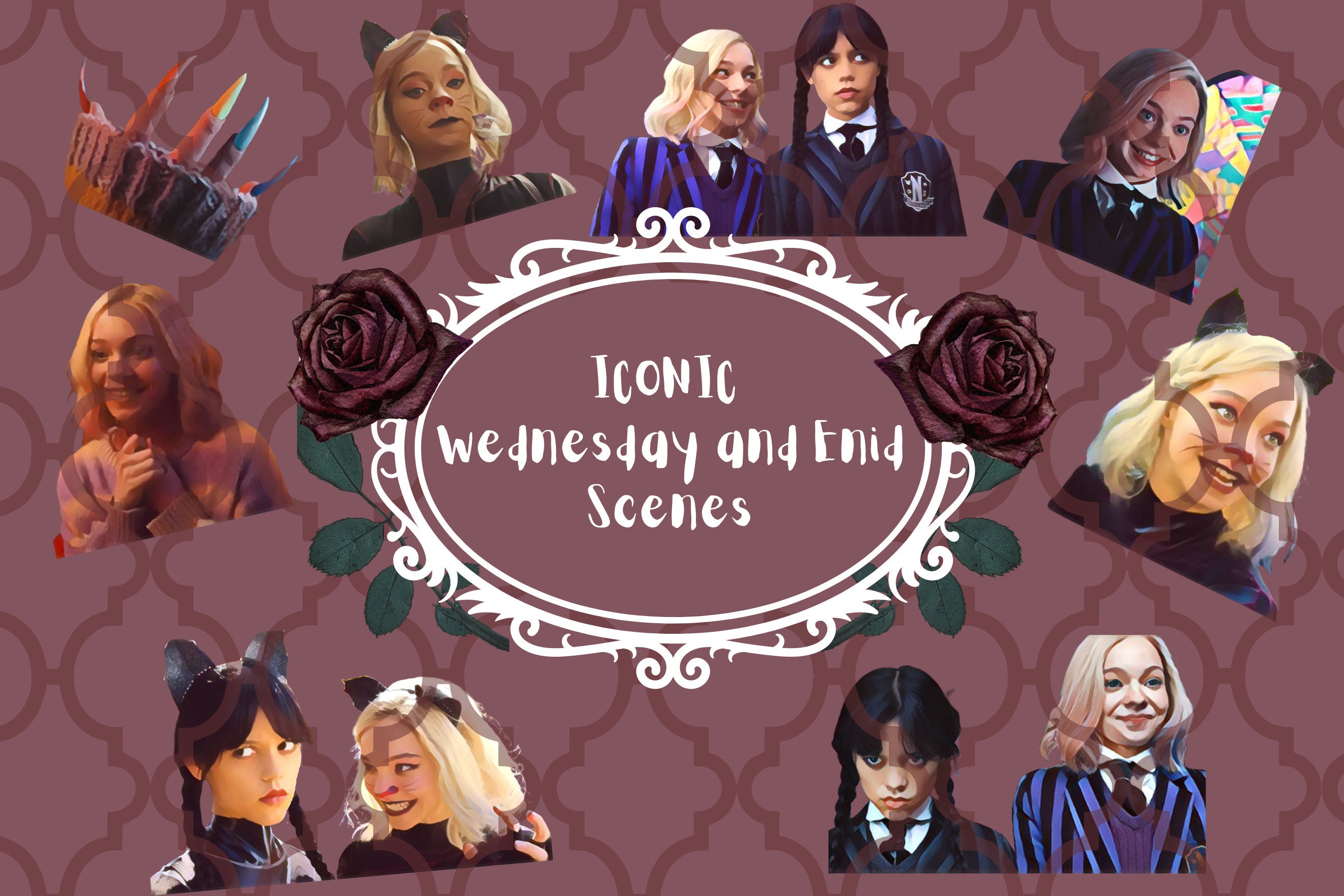 Wednesday Addams Bundle Png , TV Show Png, Nevermore Academy Png, Best ...