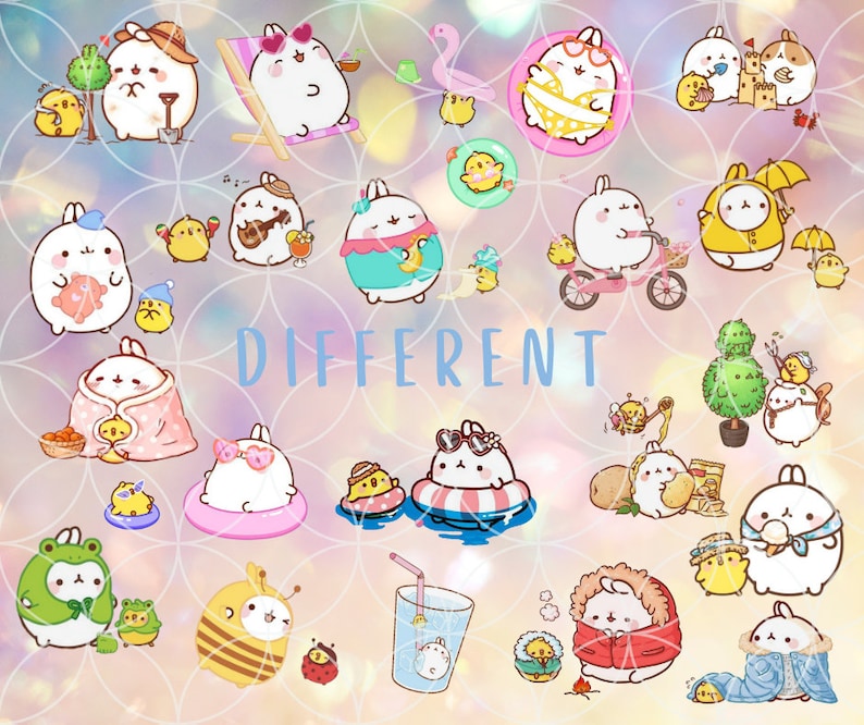 Molang and Piu Piu SVG, molang and friends PNG, Kawaii Rabbit, Molang ...