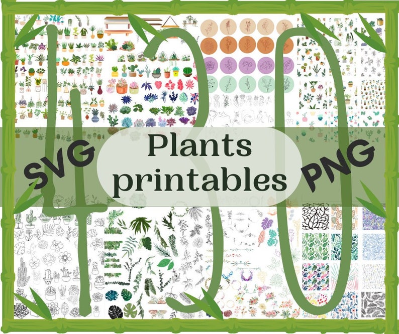 Plants SVG Bundle, Hanging Plants , Pot Plant, Leaves , Greenery ...