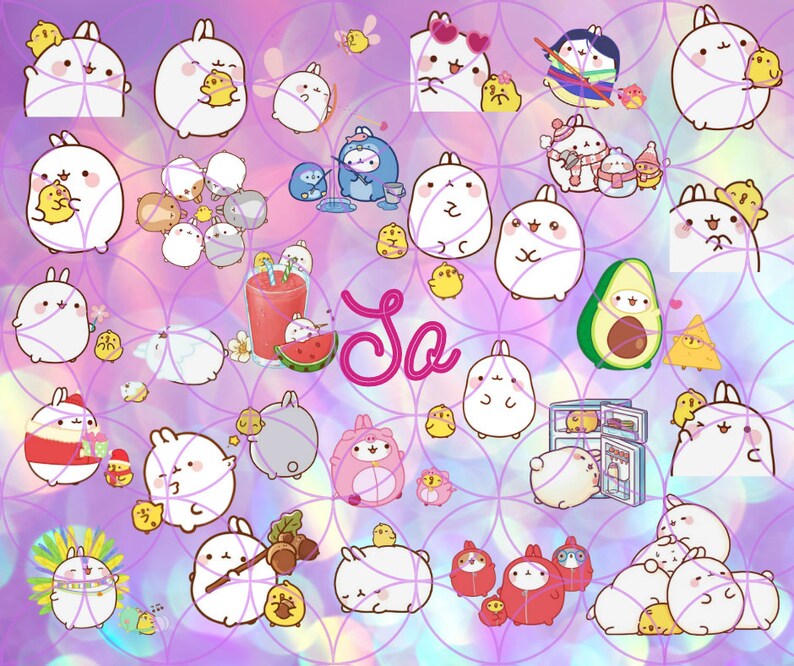 Molang and Piu Piu SVG, molang and friends PNG, Kawaii Rabbit, Molang ...