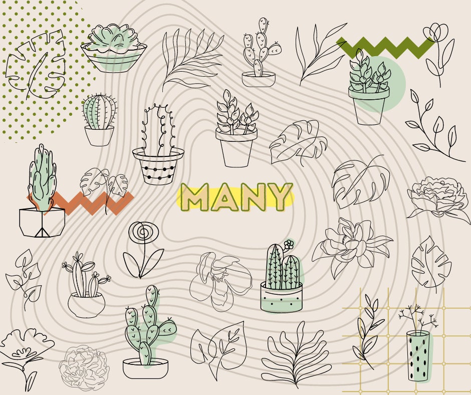 Plants SVG Bundle, Hanging Plants , Pot Plant, Leaves , Greenery ...