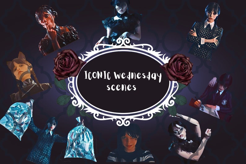 Wednesday Addams Bundle Png , TV Show Png, Nevermore Academy Png, Best ...