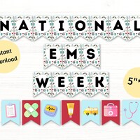 Printable National EMS Week Banner, Emergency Medical Services Week ...