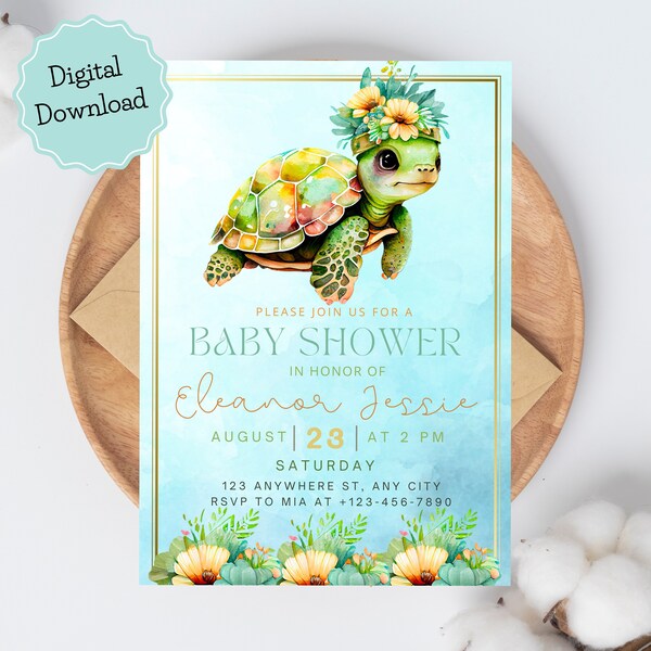 Turtle Baby Shower - Etsy