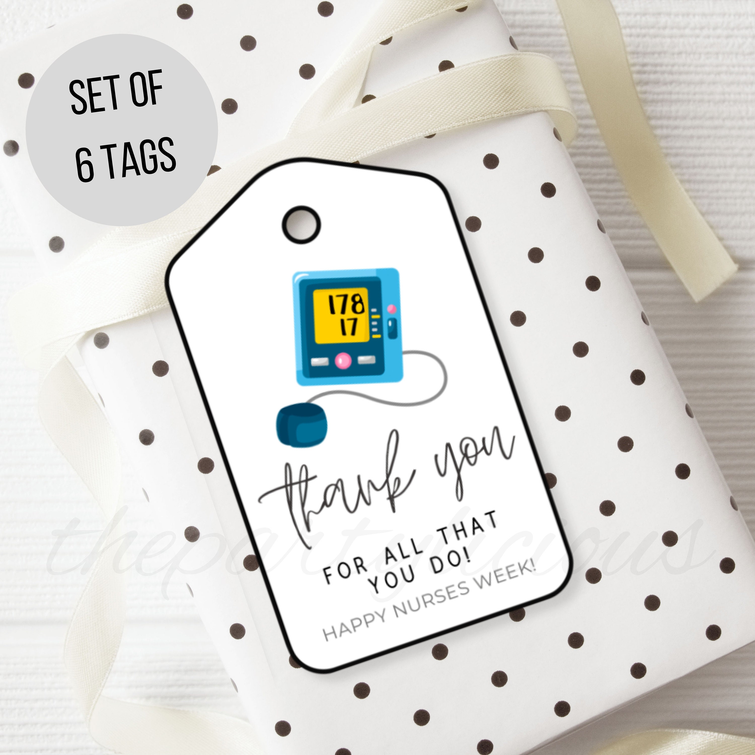 Happy Nurses Week Gift Tags, Nurses Week Printable Tags, Nurses Week ...