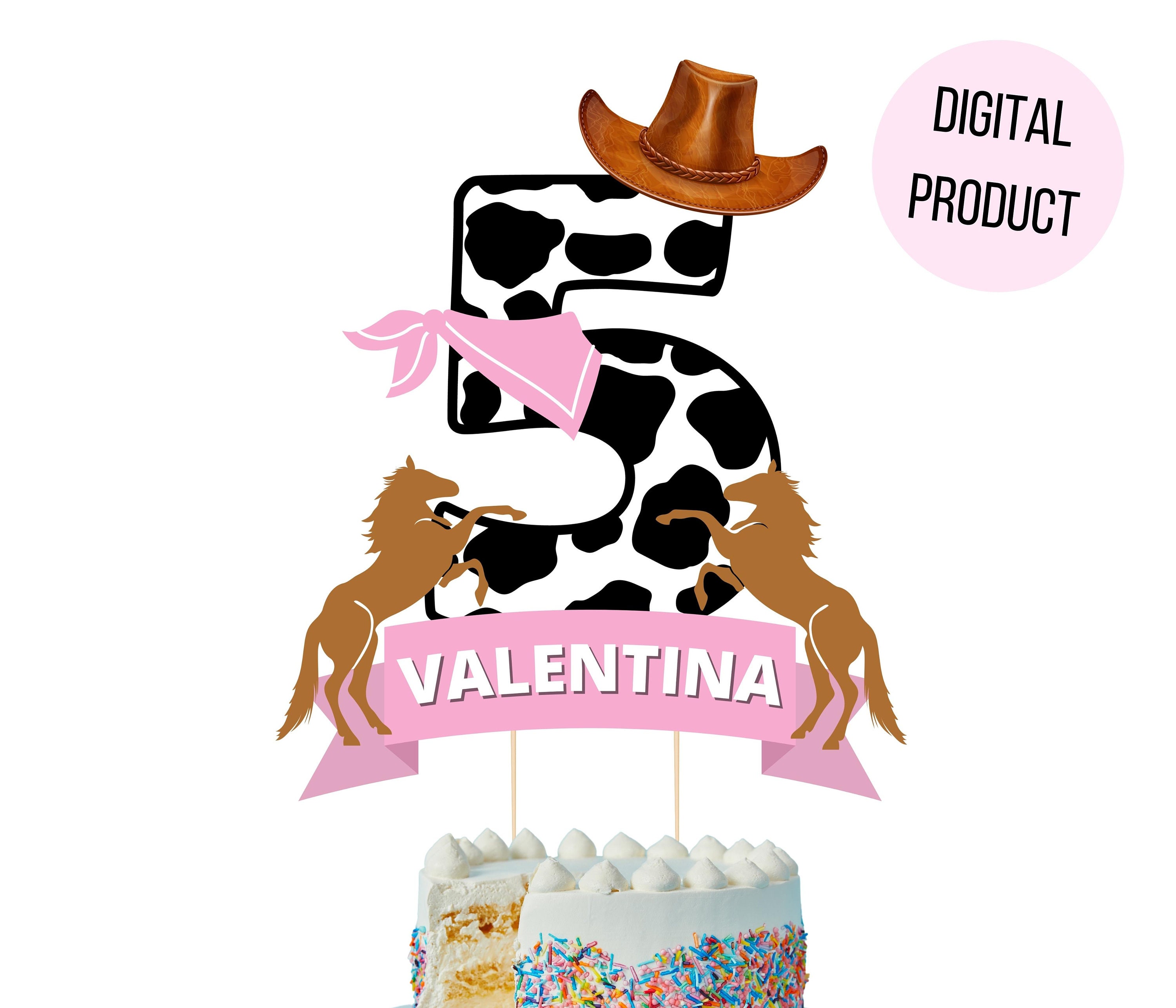 Personalized Cowgirl Cake Topper, Cowboy Cake Topper, Cowgirl Birthday ...