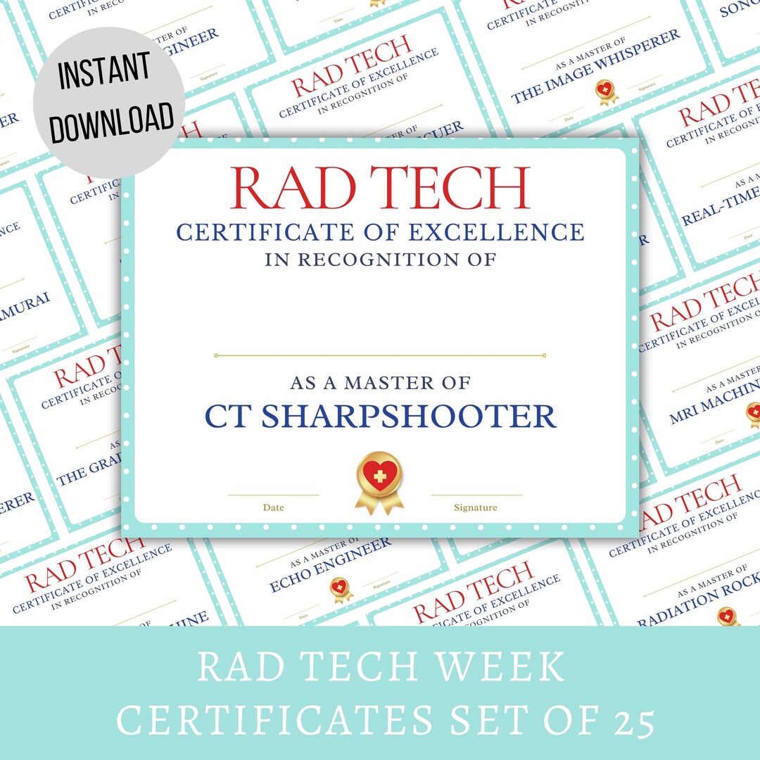 Printable Rad Tech Week Appreciation Week Gifts , Radiologist ...