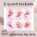 Printable Fun Pink Riddle Axolotl Valentine's Day Cards, School ...