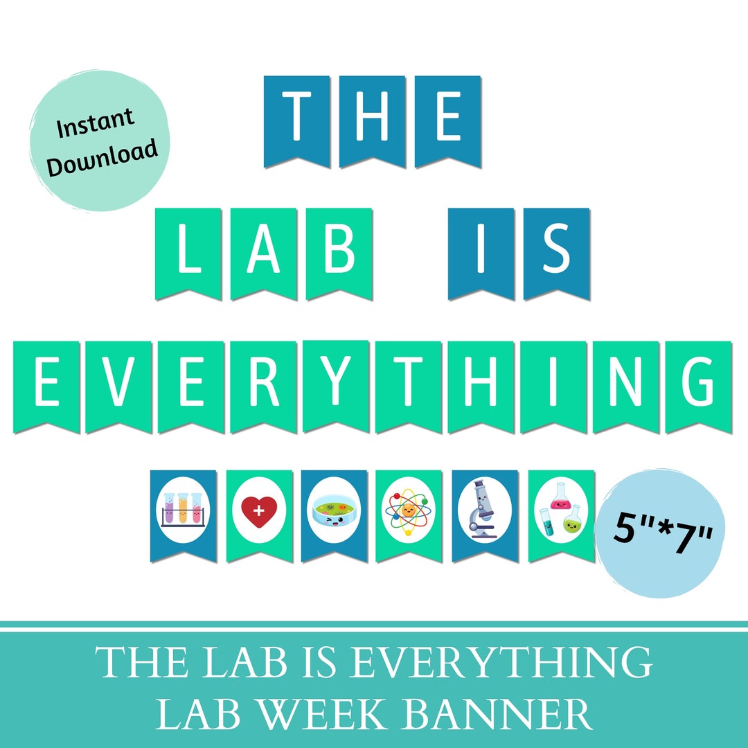 Printable Happy Lab Week Banner 2024 Lab Appreciation Week Banner ...