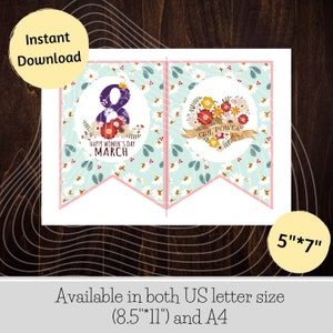 Printable Happy Women's Day Banner, International Women's Day Banner ...