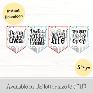 Printable Happy National Doctor's Day Banner, Printable Happy Doctors ...