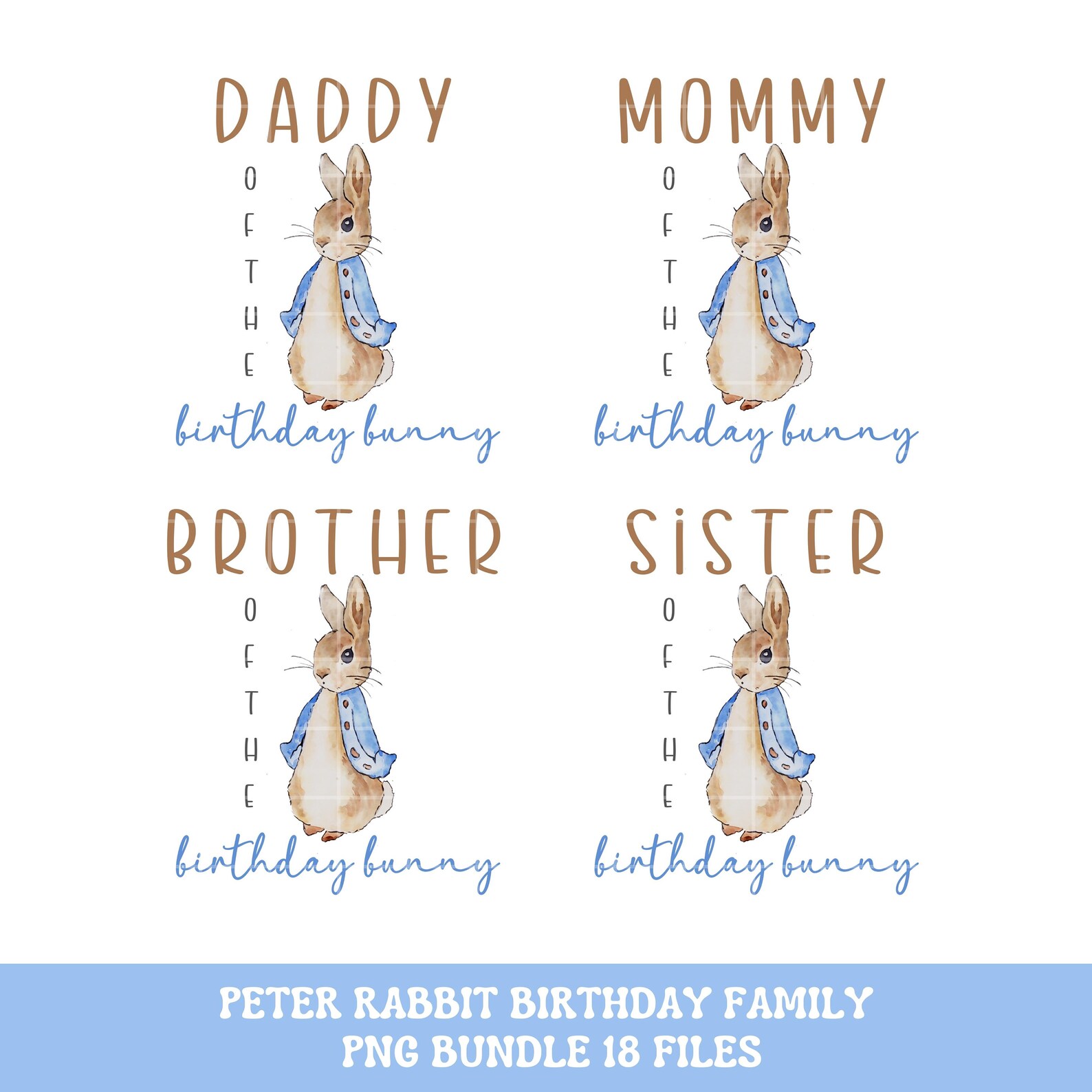 Peter Rabbit Boy Birthday Shirt Png Iron on Transfer Bundle, Peter ...