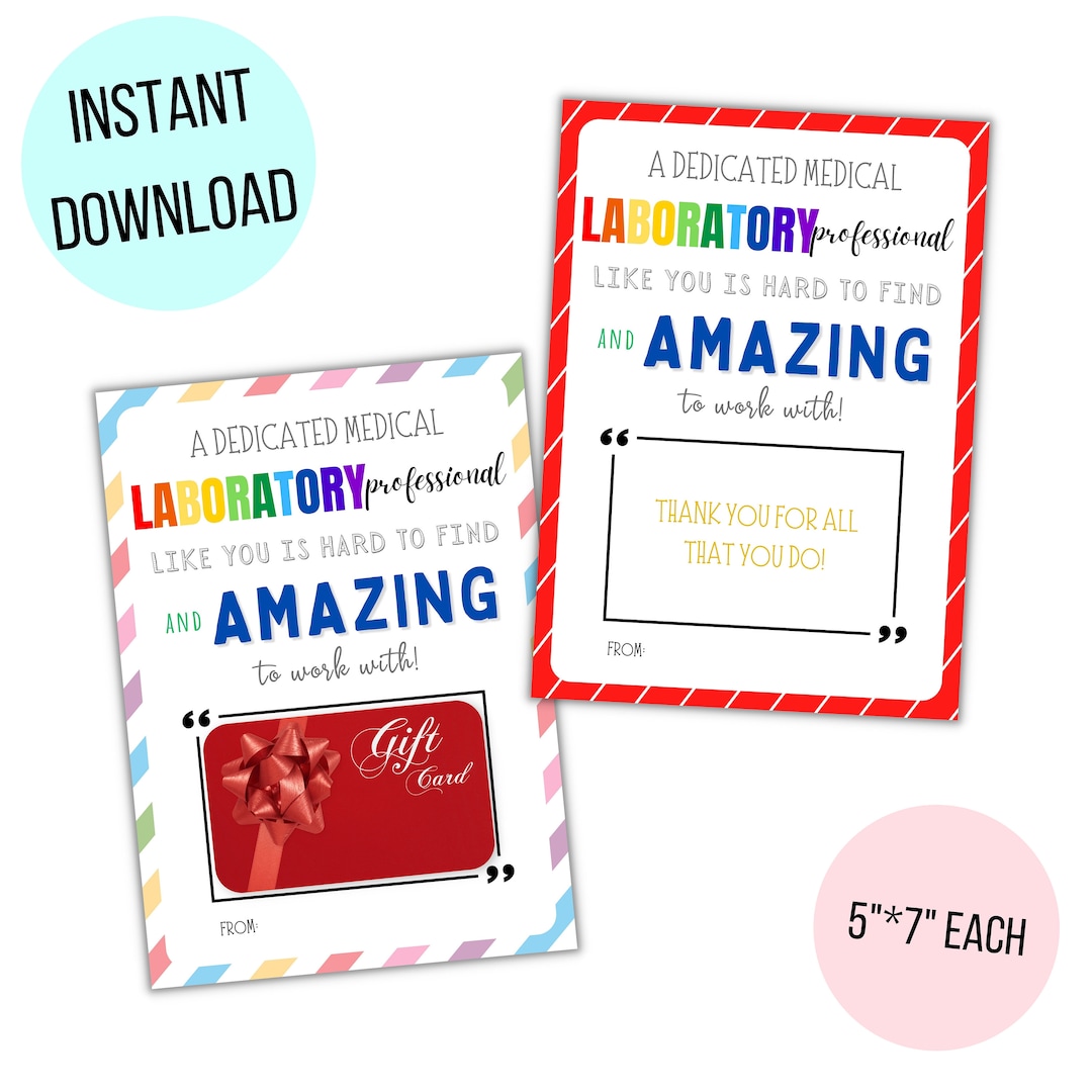Printable Lab Week Gift Tags, Medical Laboratory Professionals ...