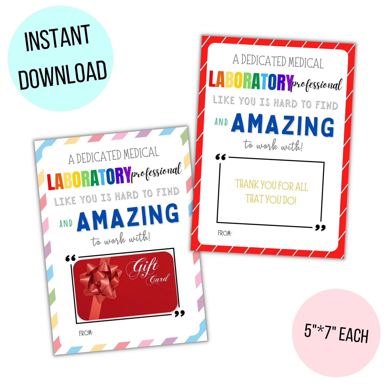 Printable Lab Week Gift Tags, Medical Laboratory Professionals ...