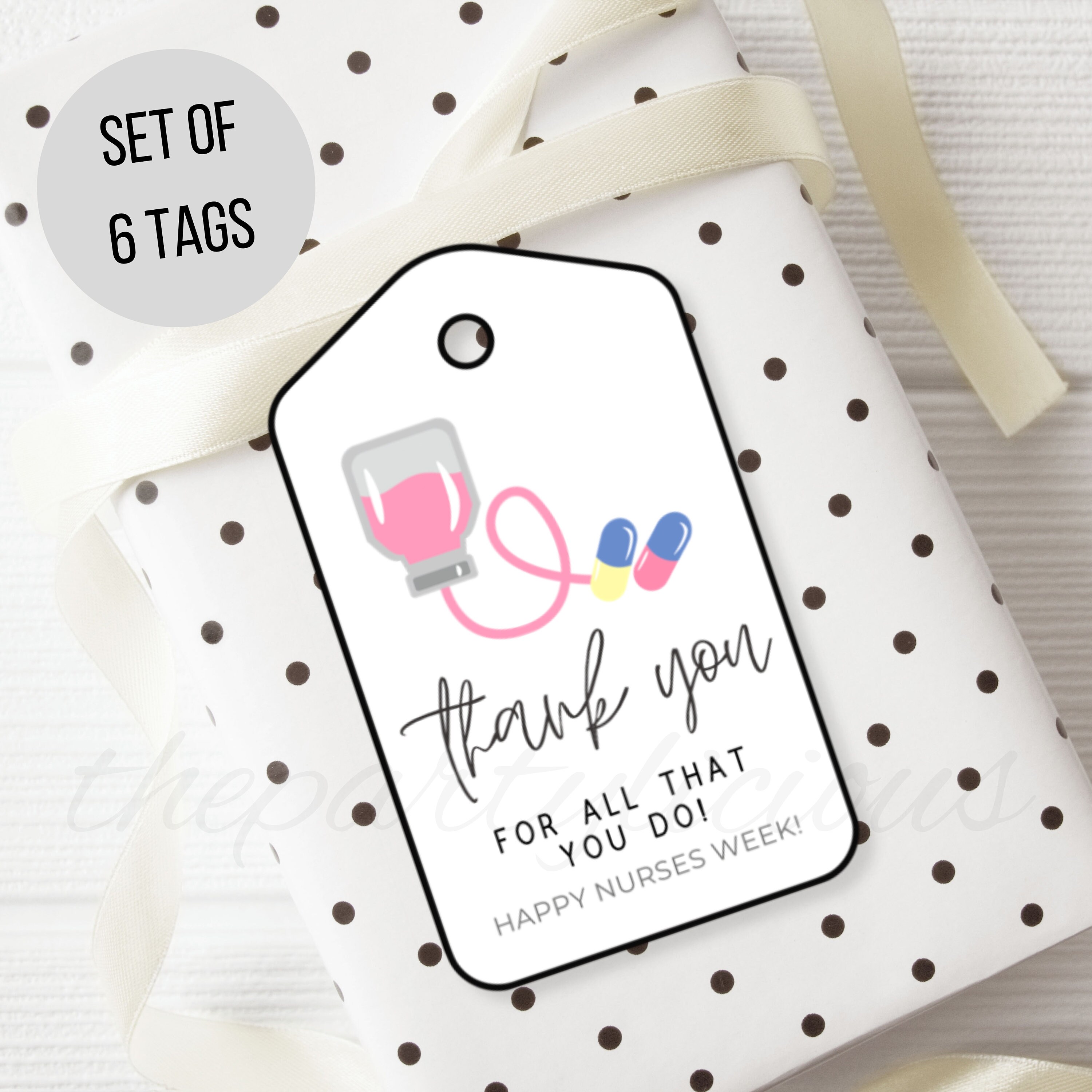 Happy Nurses Week Gift Tags, Nurses Week Printable Tags, Nurses Week ...