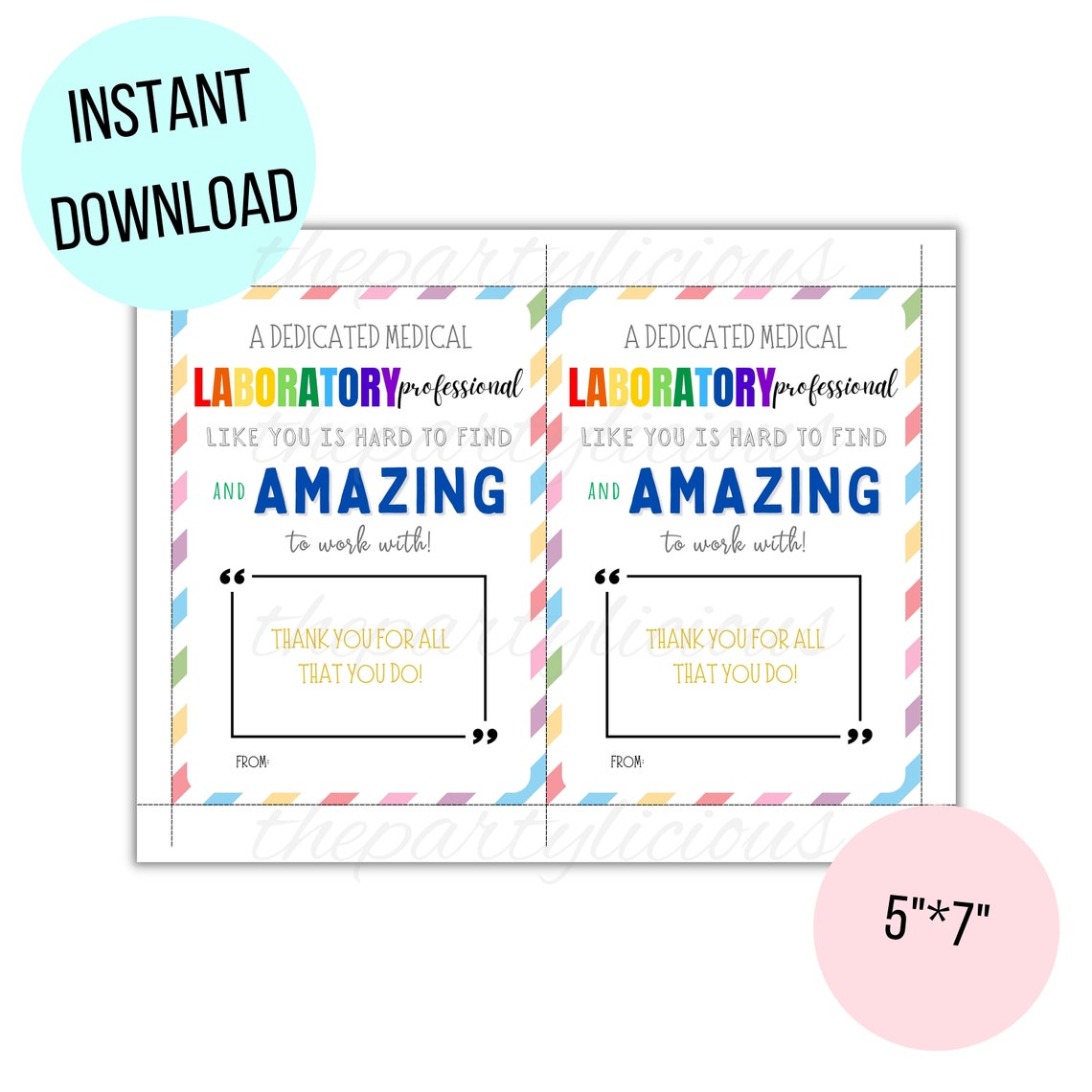 Printable Lab Week Gift Tags, Medical Laboratory Professionals ...