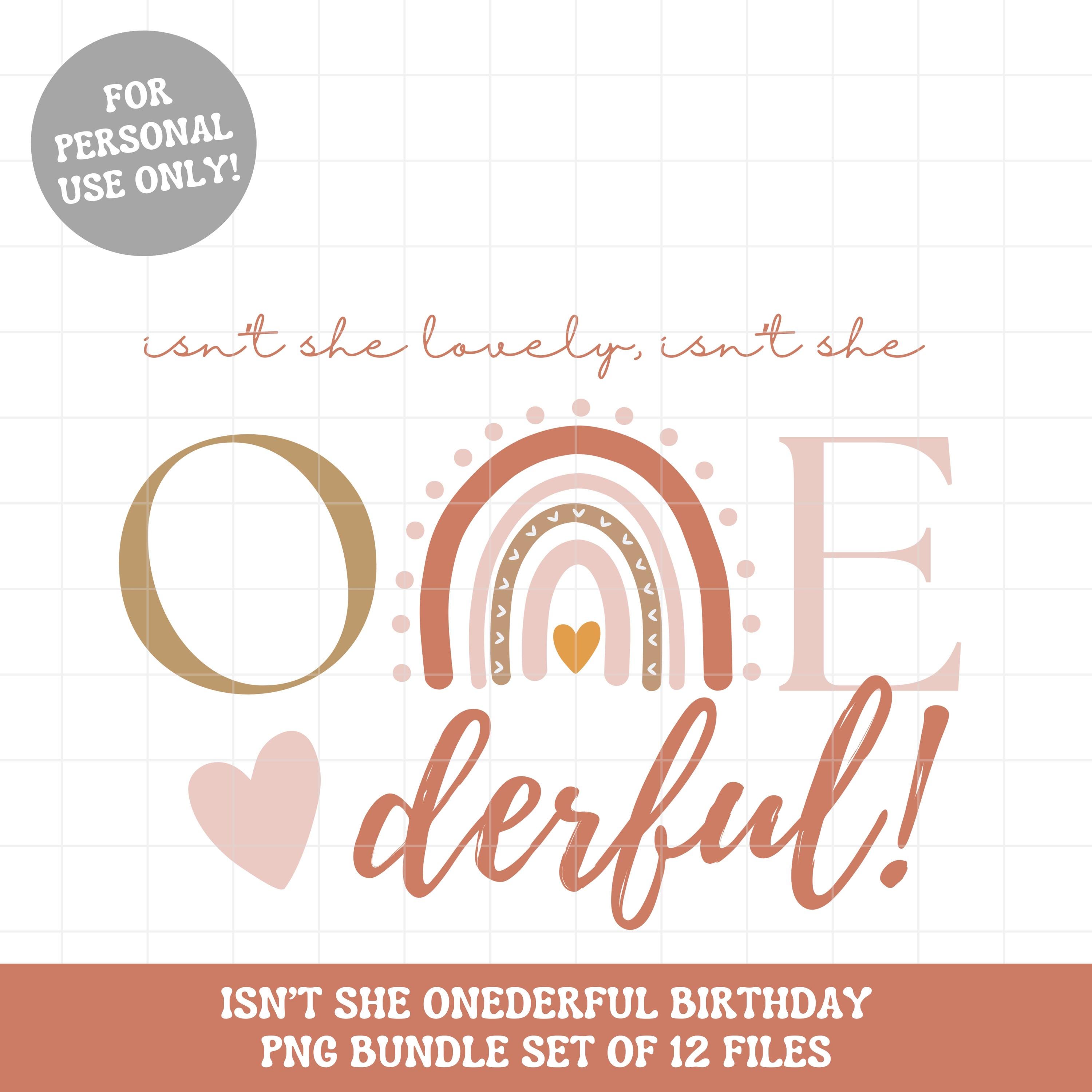 Boho Rainbow Isn't She Onederful Birthday PNG Sublimation, Rainbow ...