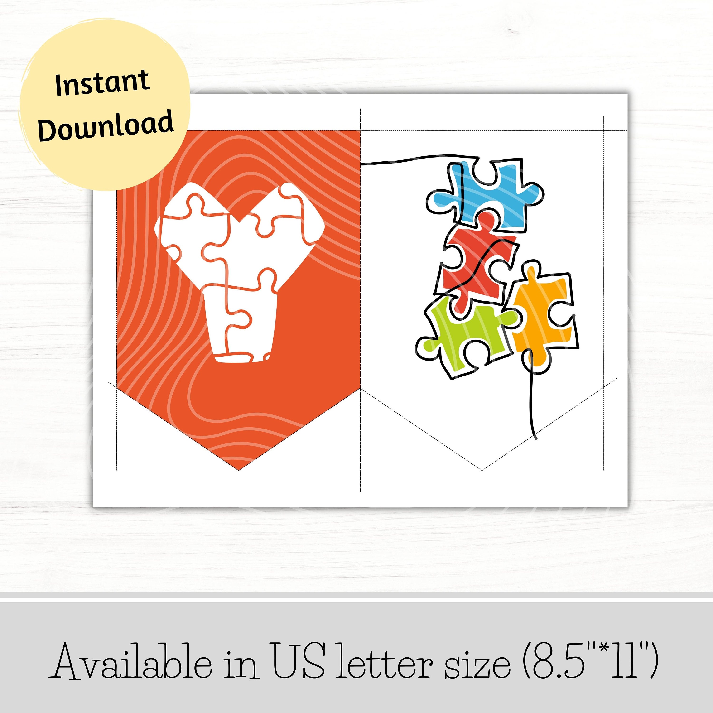 Printable Autism Awareness Day Banner World Autism Day Banner - Etsy