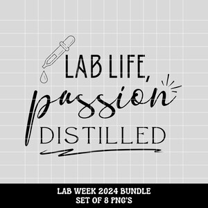 Printable Happy Lab Tech Week PNG Bundle, Medical Laboratory ...