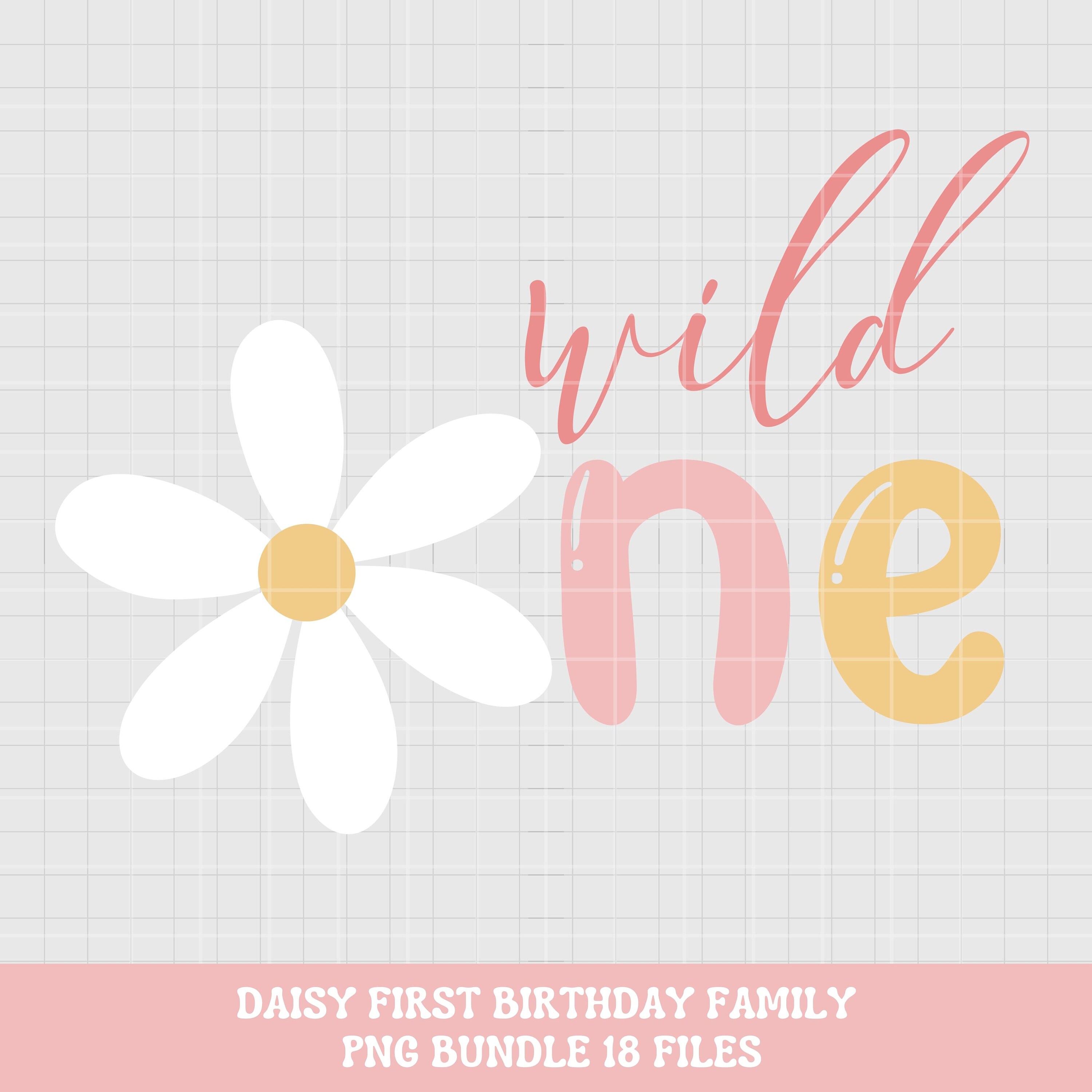 Daisy First Birthday PNG Shirts Iron on Transfer Sublimation Bundle ...