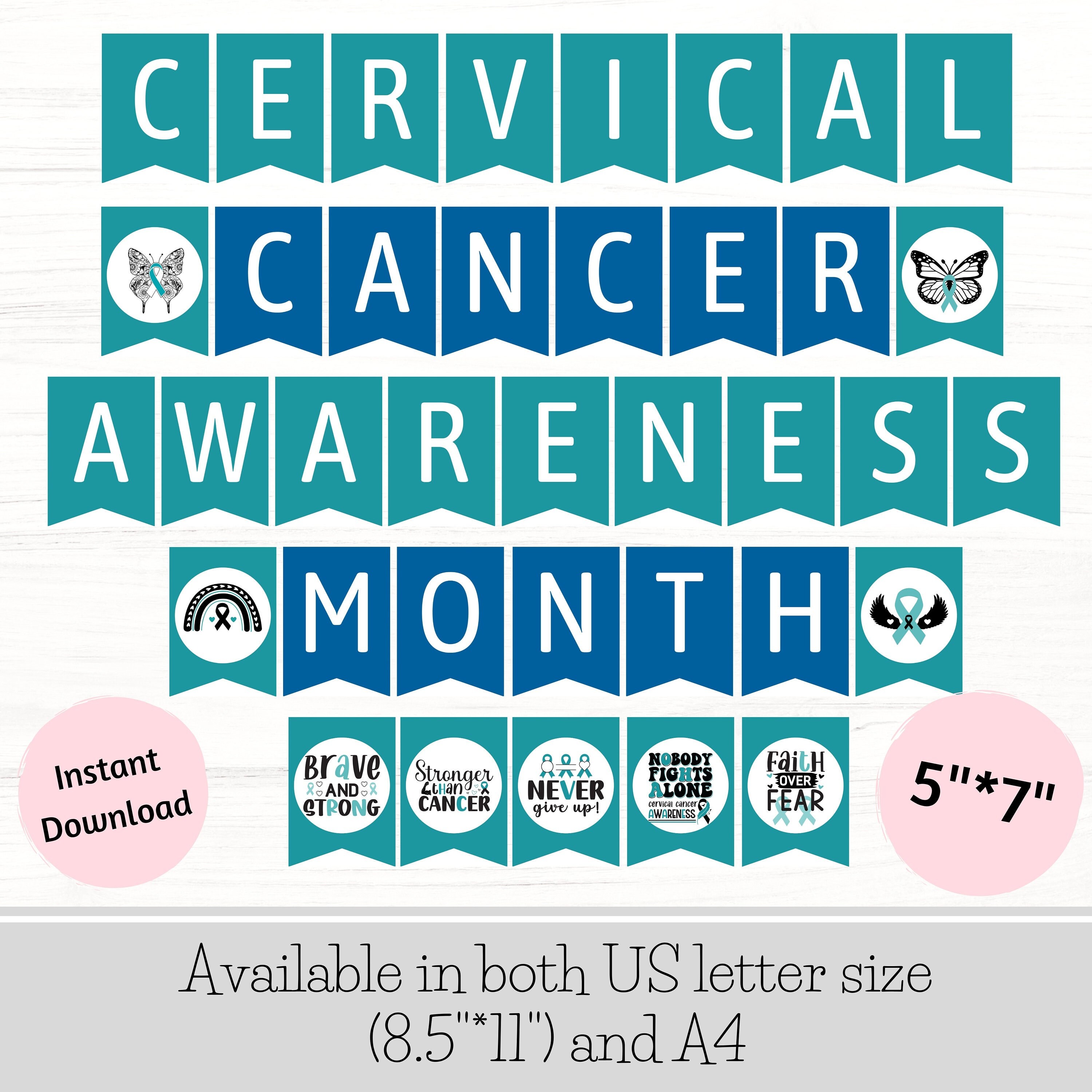 Cervical Cancer Awareness Month Banner, Cervical Cancer Awareness ...