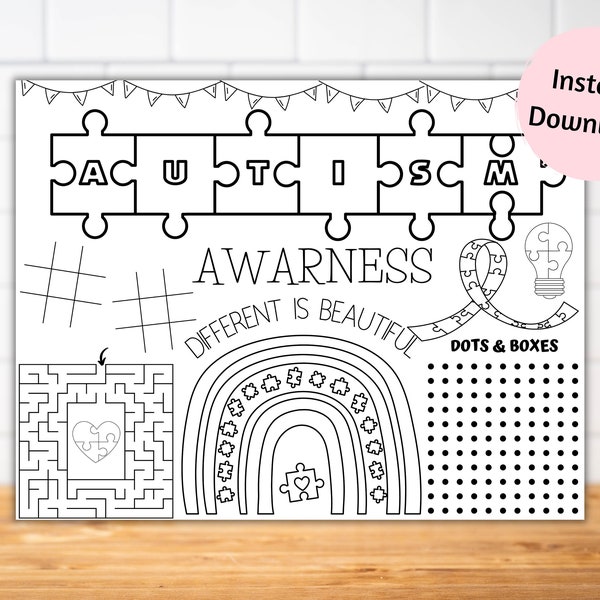 Autism Acceptance Coloring Page - Etsy